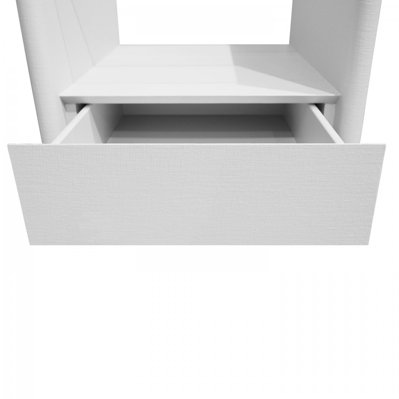 Karl Springer - Karl Springer Pair of Gray Lacquered Linen Bedside ...