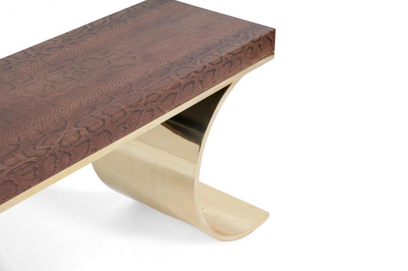 Karl Springer - Karl Springer Python Console on Brass Base, 1970s