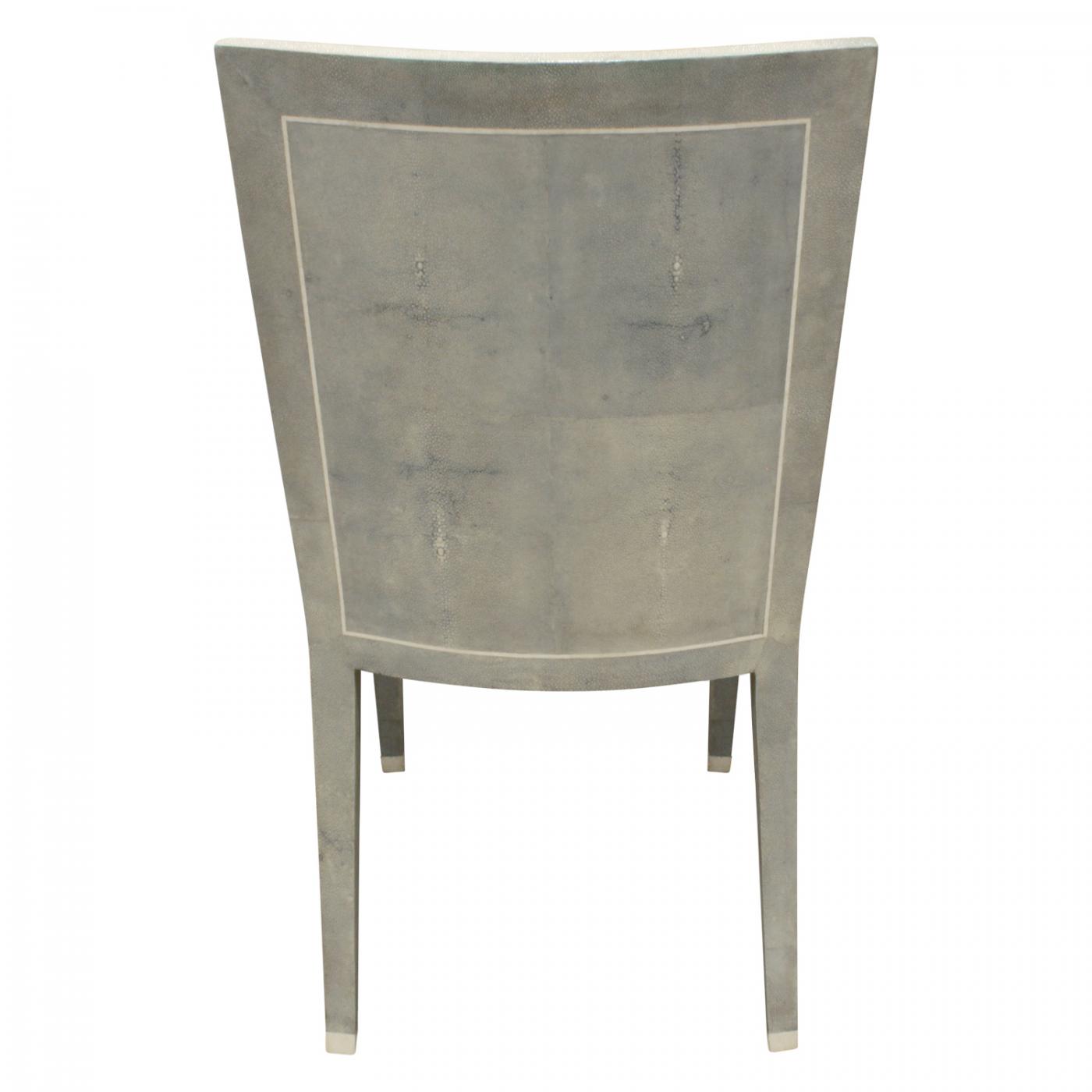 Karl Springer - Karl Springer Rare Pair of JMF Chairs in Shagreen 1980s ...