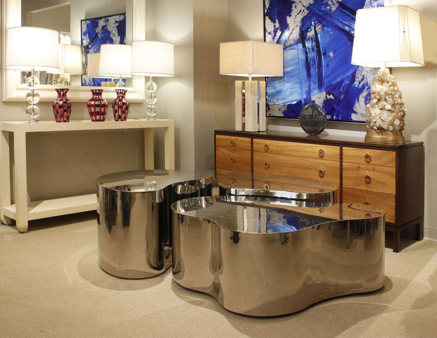 Karl Springer - Karl Springer Rare Set of 3 "Free Form Coffee Tables ...