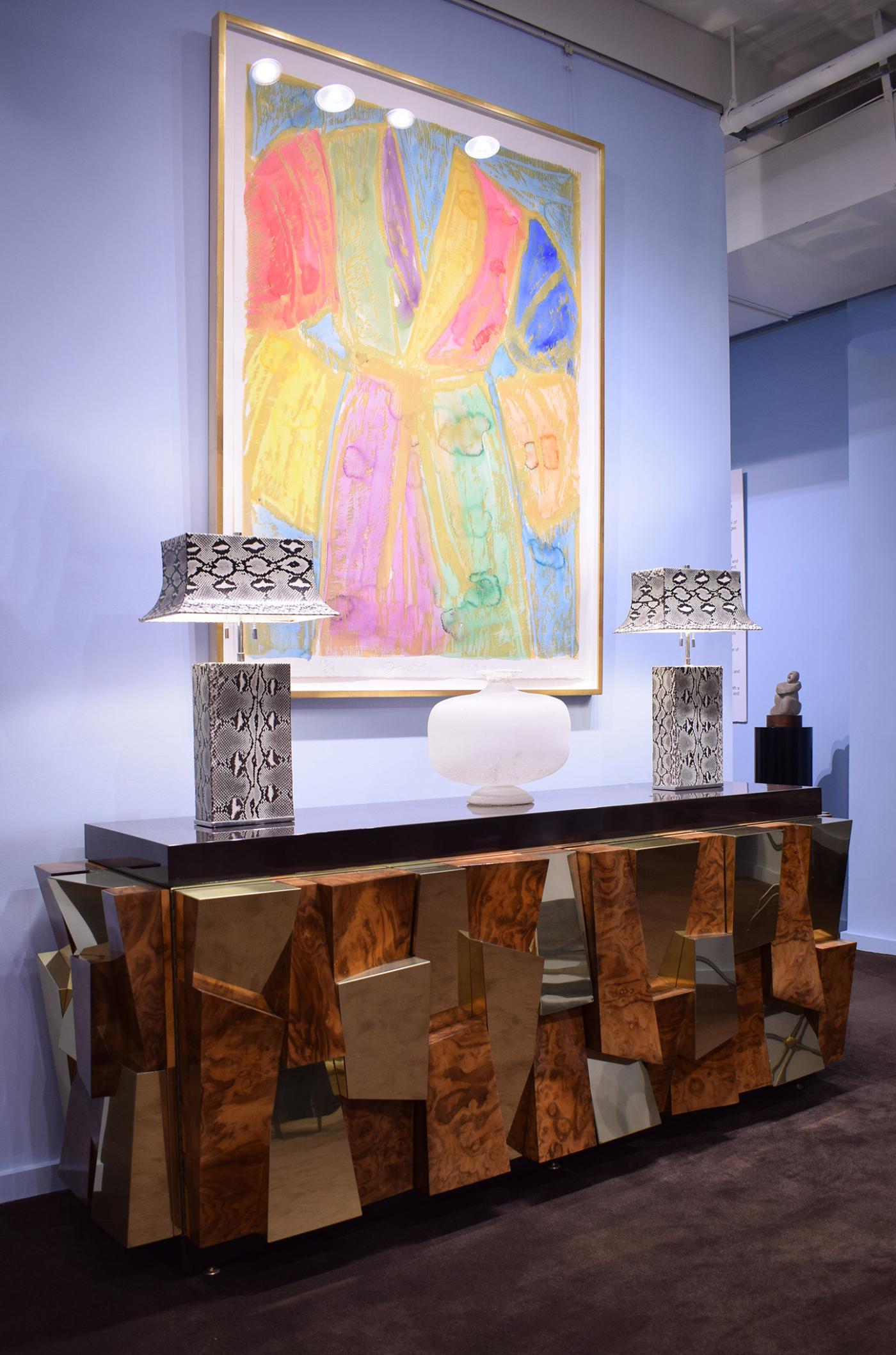 Karl Springer - Karl Springer Scavo Glass Vase 1980's (Signed)