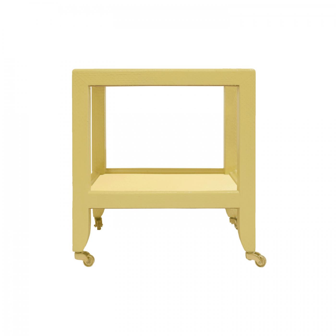 Karl Springer - Karl Springer Telephone Table in Yellow Cobra with ...