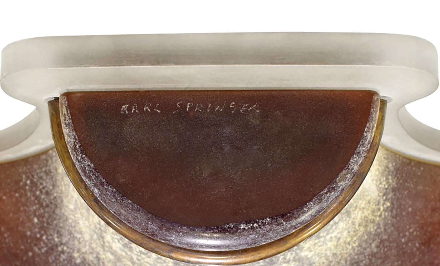 Karl Springer - Karl Springer "Venetian Glass Wall Sconce" 1980s (Signed)