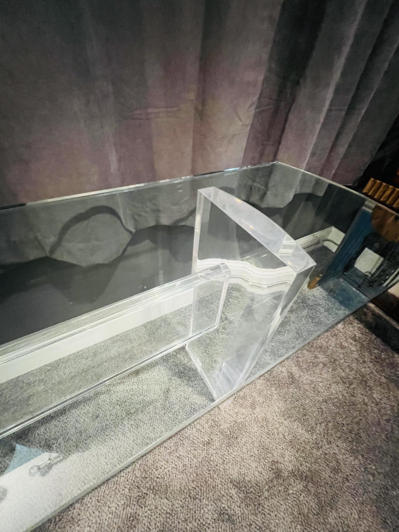 Karl Springer - MONUMENTAL MODERNIST LUCITE CONSOLE