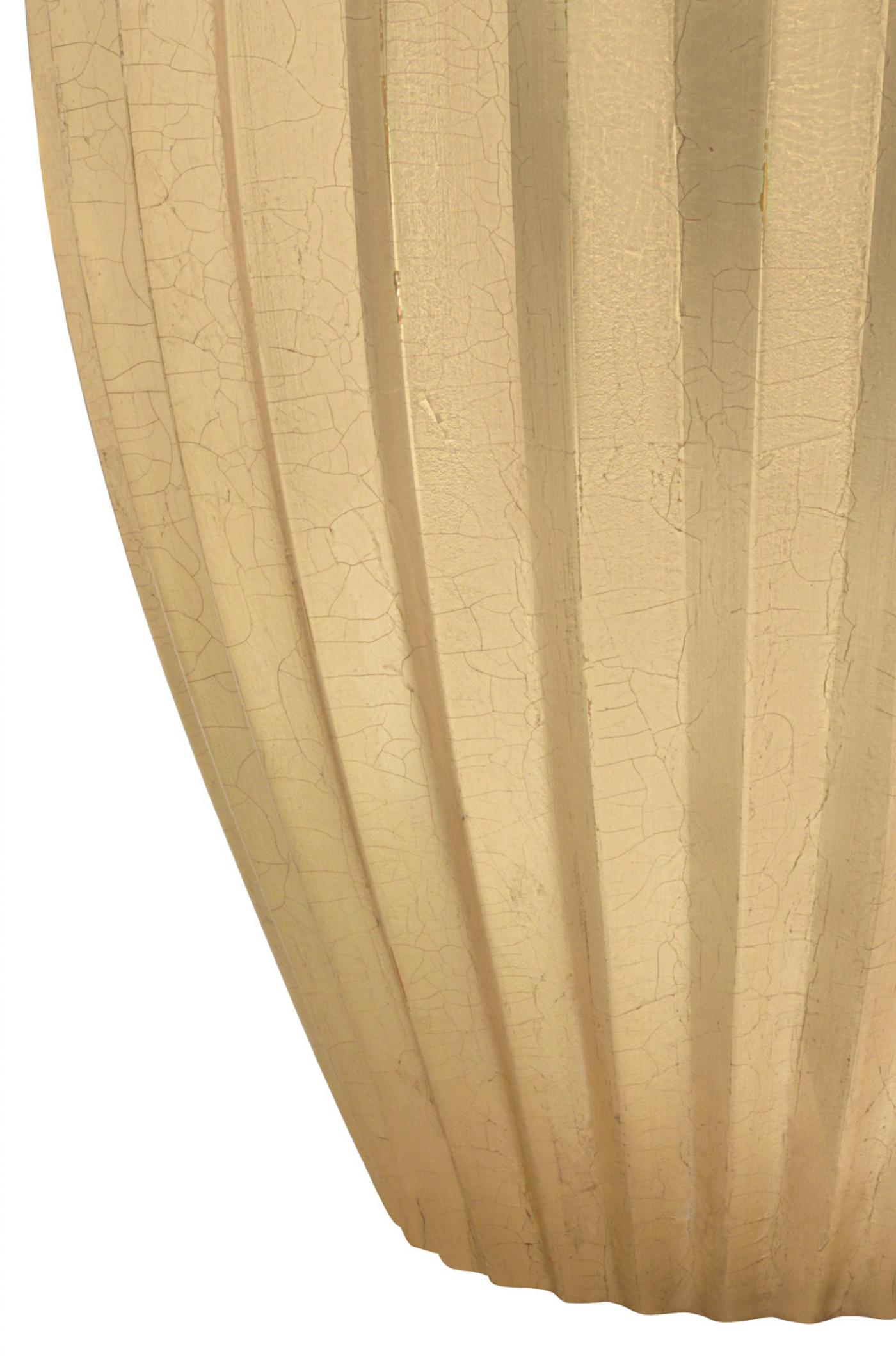 Karl Springer - Pair of Large Fluted Vases in Venetial Gold Leaf by ...