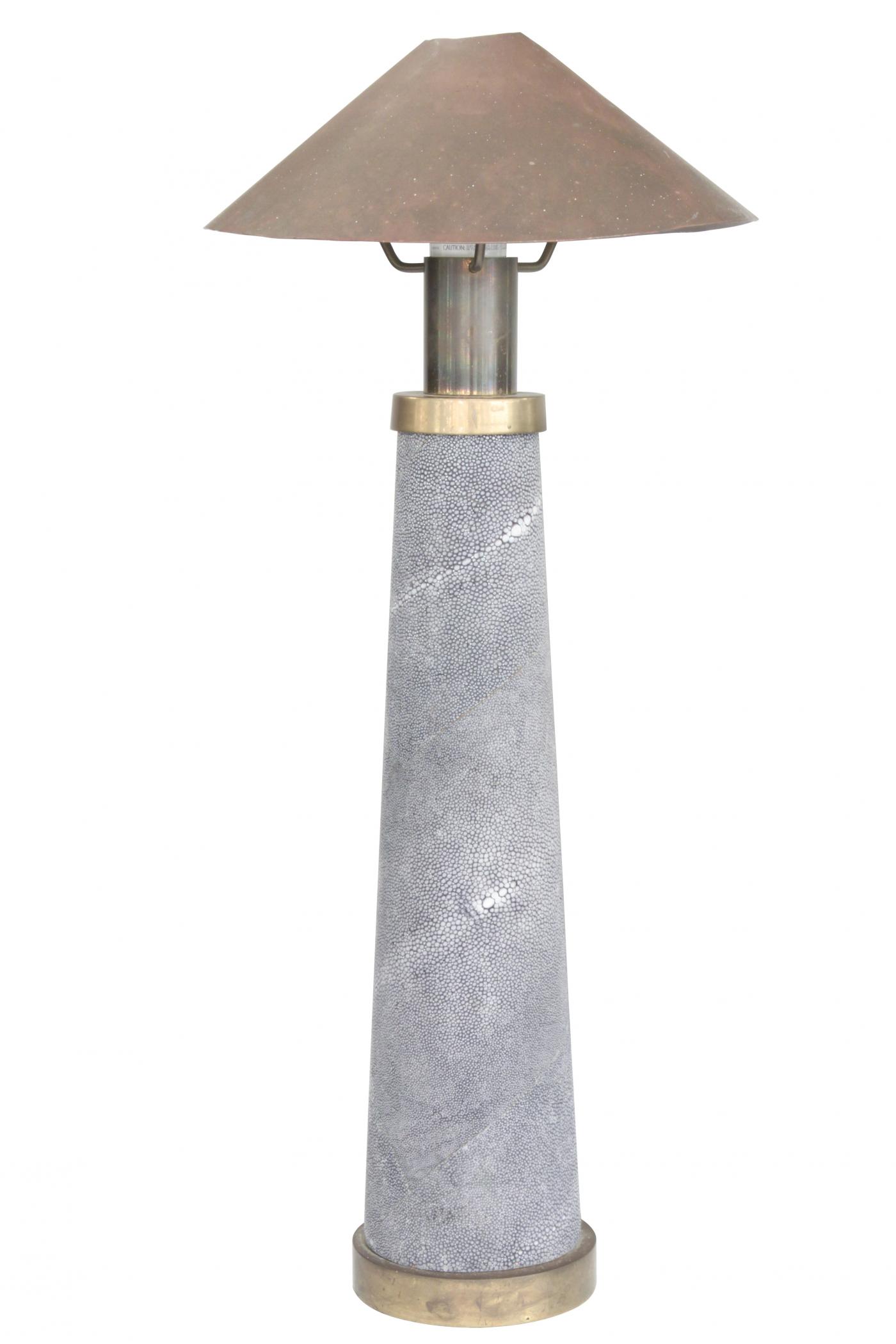 Karl Springer - Pair of "Lighthouse Lamps" in Shagreen by Karl Springer