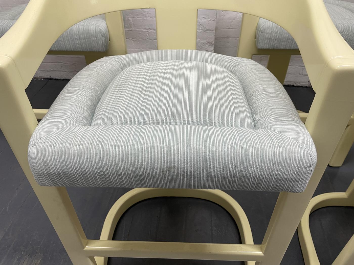 Karl Springer - Set of 4 Karl Springer Onassis Bar Stools