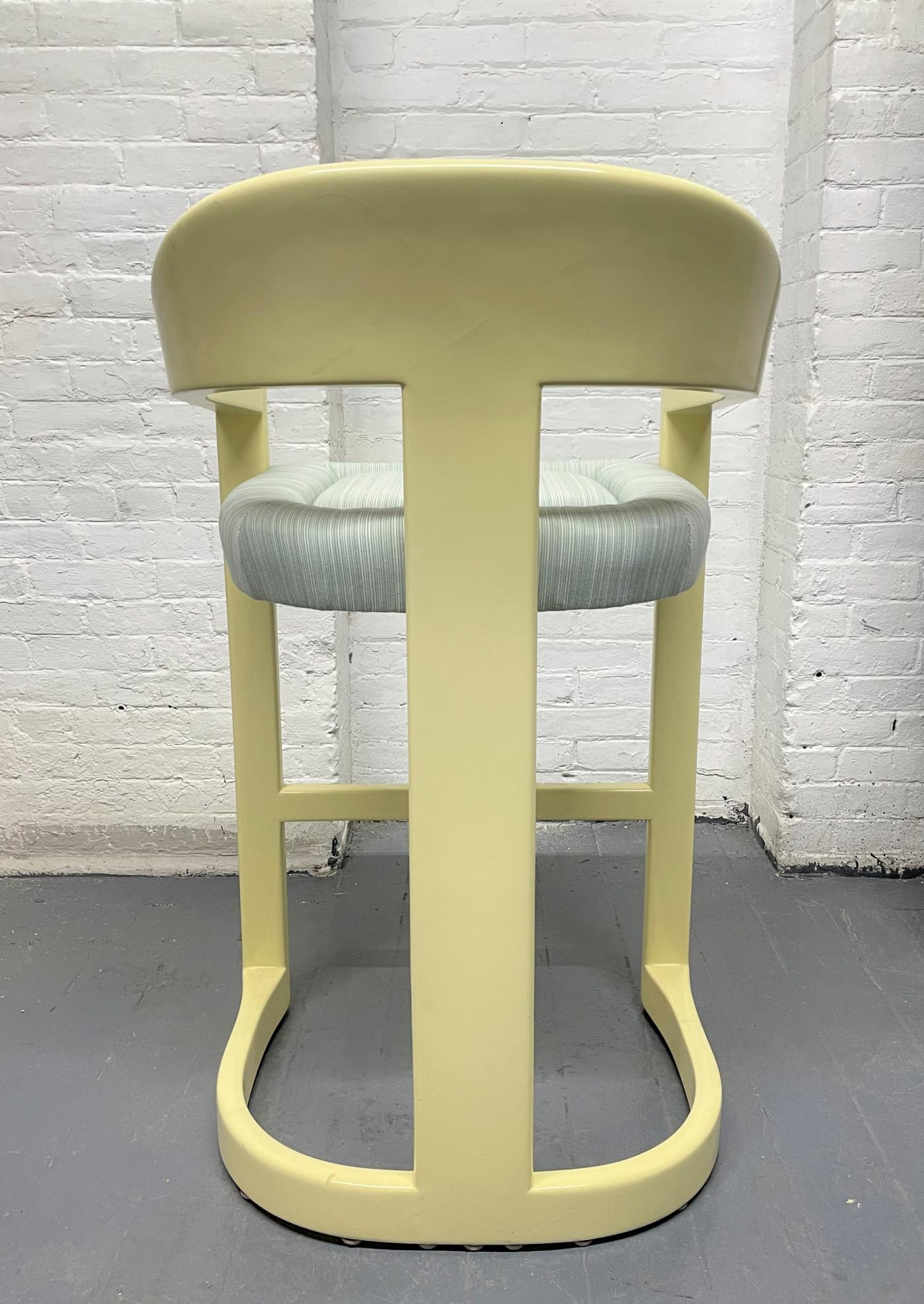 Karl Springer - Set of 4 Karl Springer Onassis Bar Stools