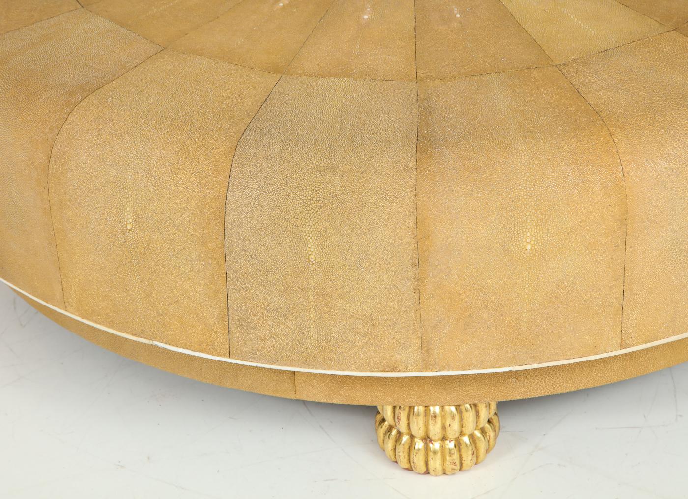 Karl Springer - Shagreen circular coffee table