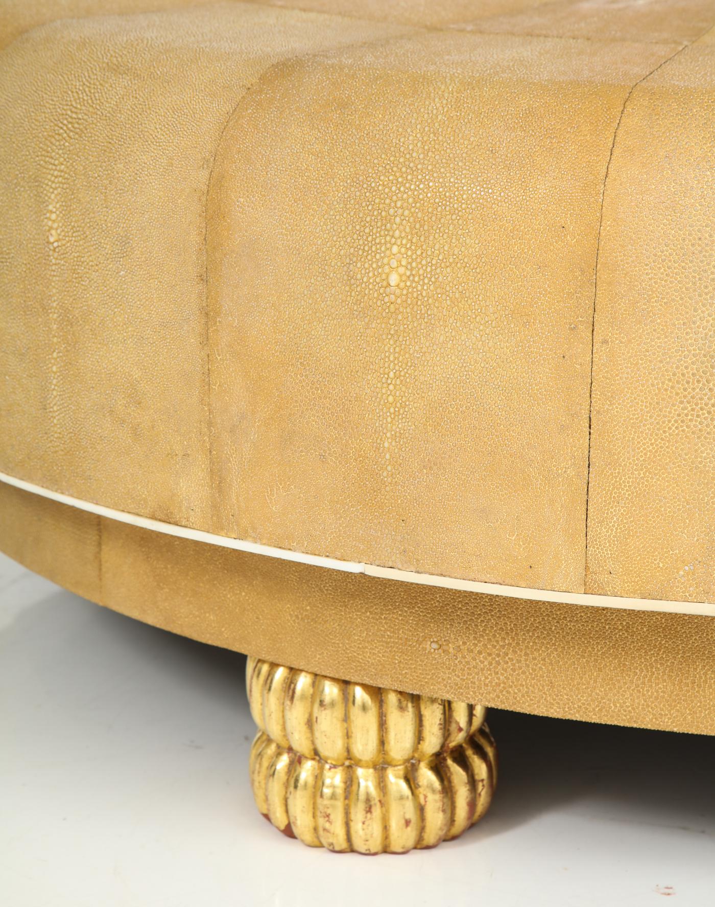Karl Springer - Shagreen circular coffee table