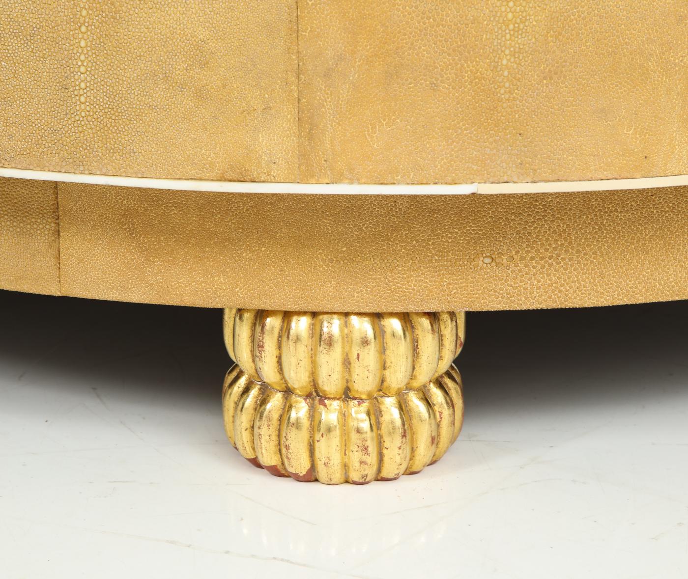 Karl Springer - Shagreen circular coffee table