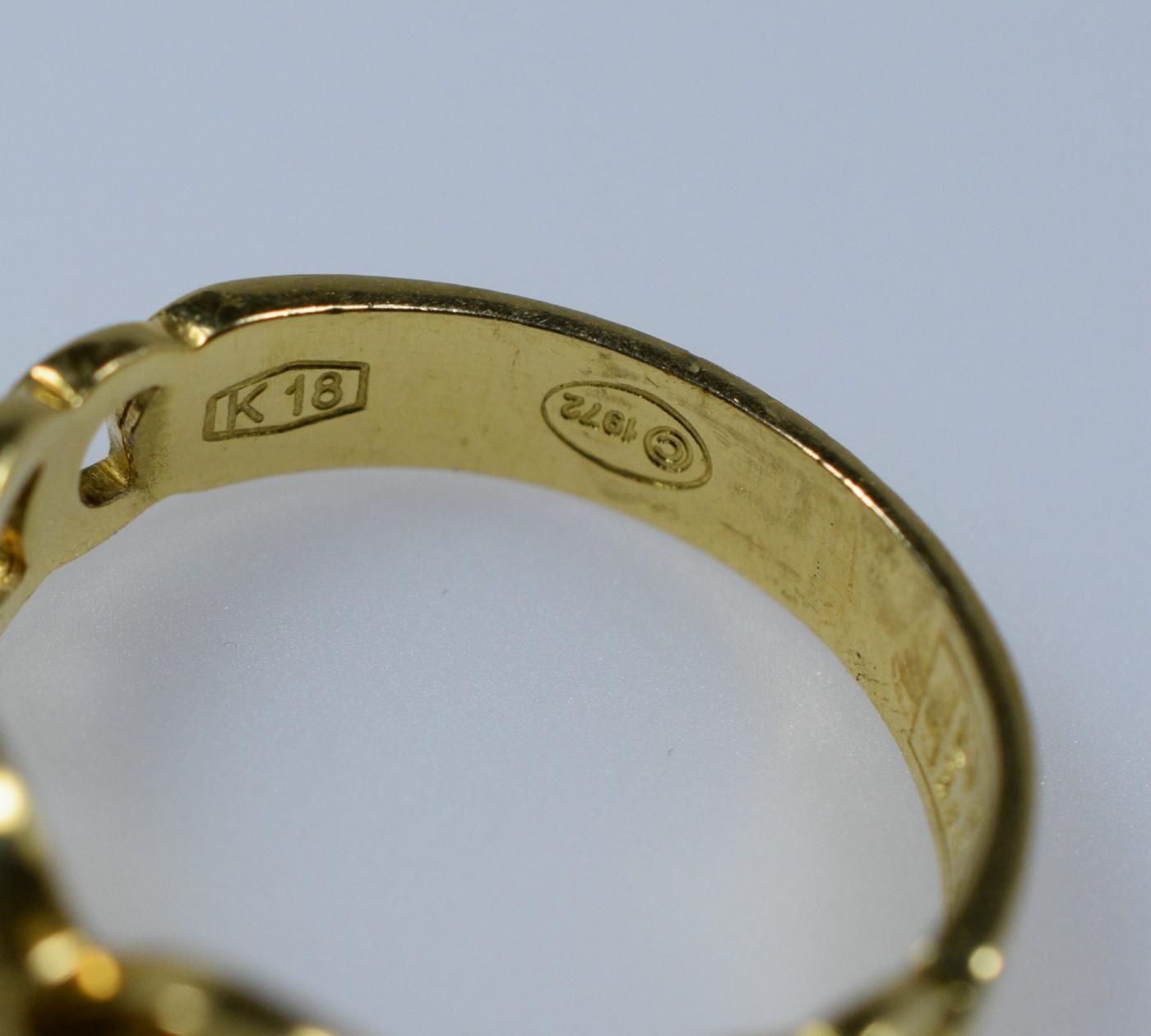 Kinetic Spinning Gold Ring