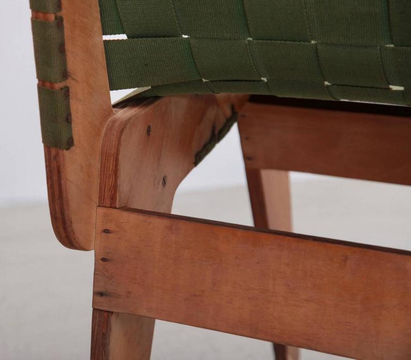 Klaus Grabe - Original Green 1949 Klaus Grabe Plywood Chair