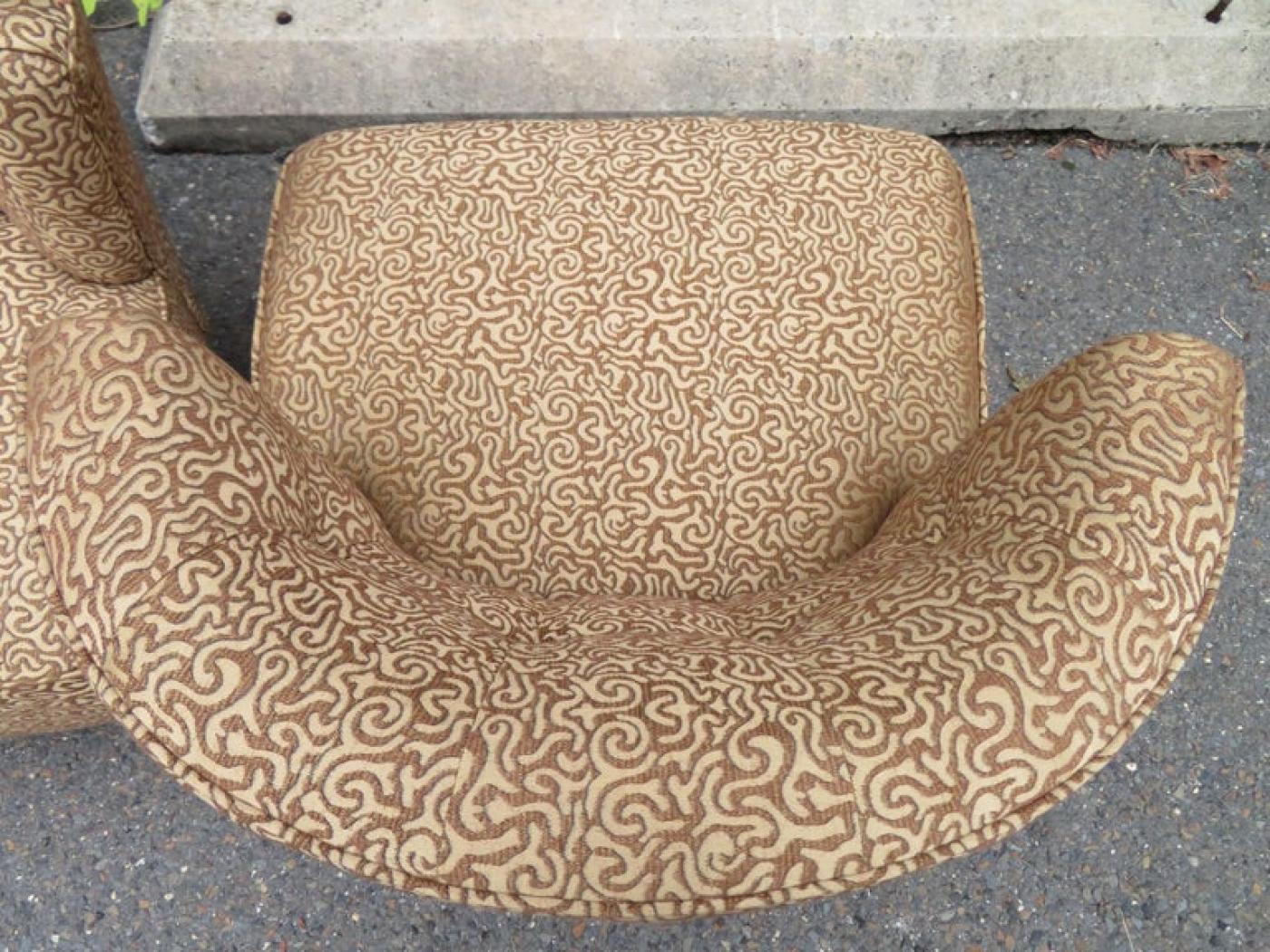 Kroehler Mfg. Co. - Fabulous Pair of Kroehler, 1950s Swivel Lounge ...