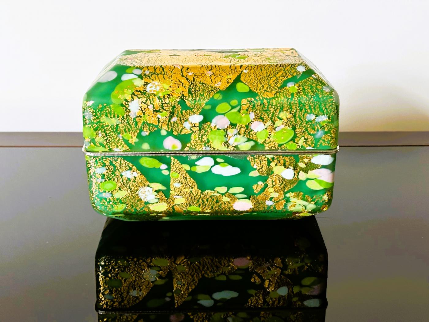 Kyohei Fujita - Japanese Kazaribako Glass Box Rare Hagoromo Kyohei Fujita