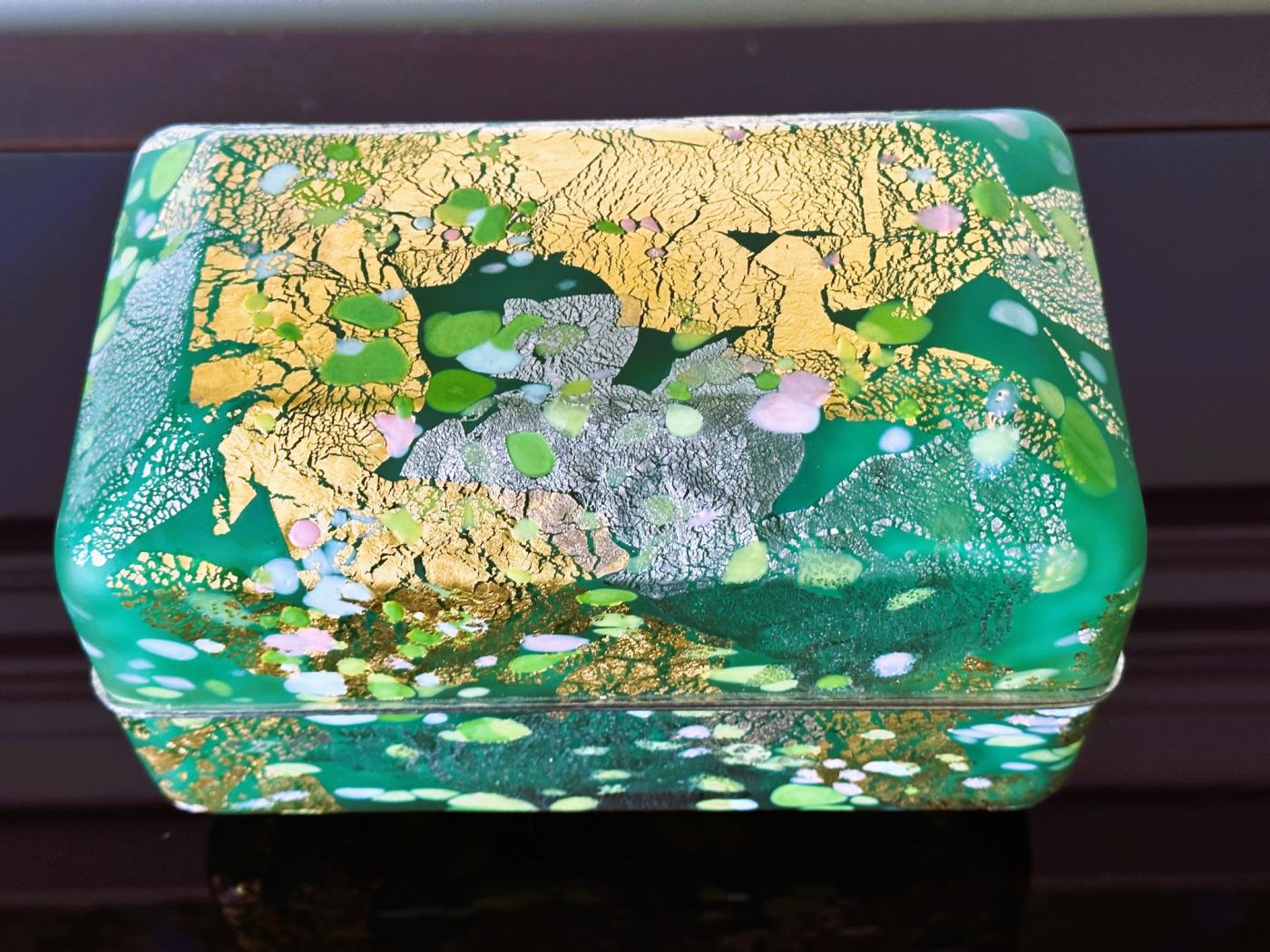 Kyohei Fujita - Japanese Kazaribako Glass Box Rare Hagoromo Kyohei Fujita