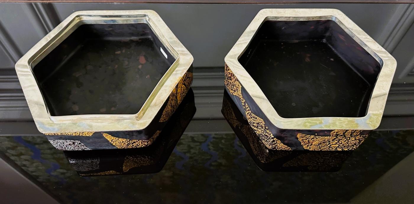 Kyohei Fujita - Large Japanese Kazaribako Glass Box Ancient Captial ...