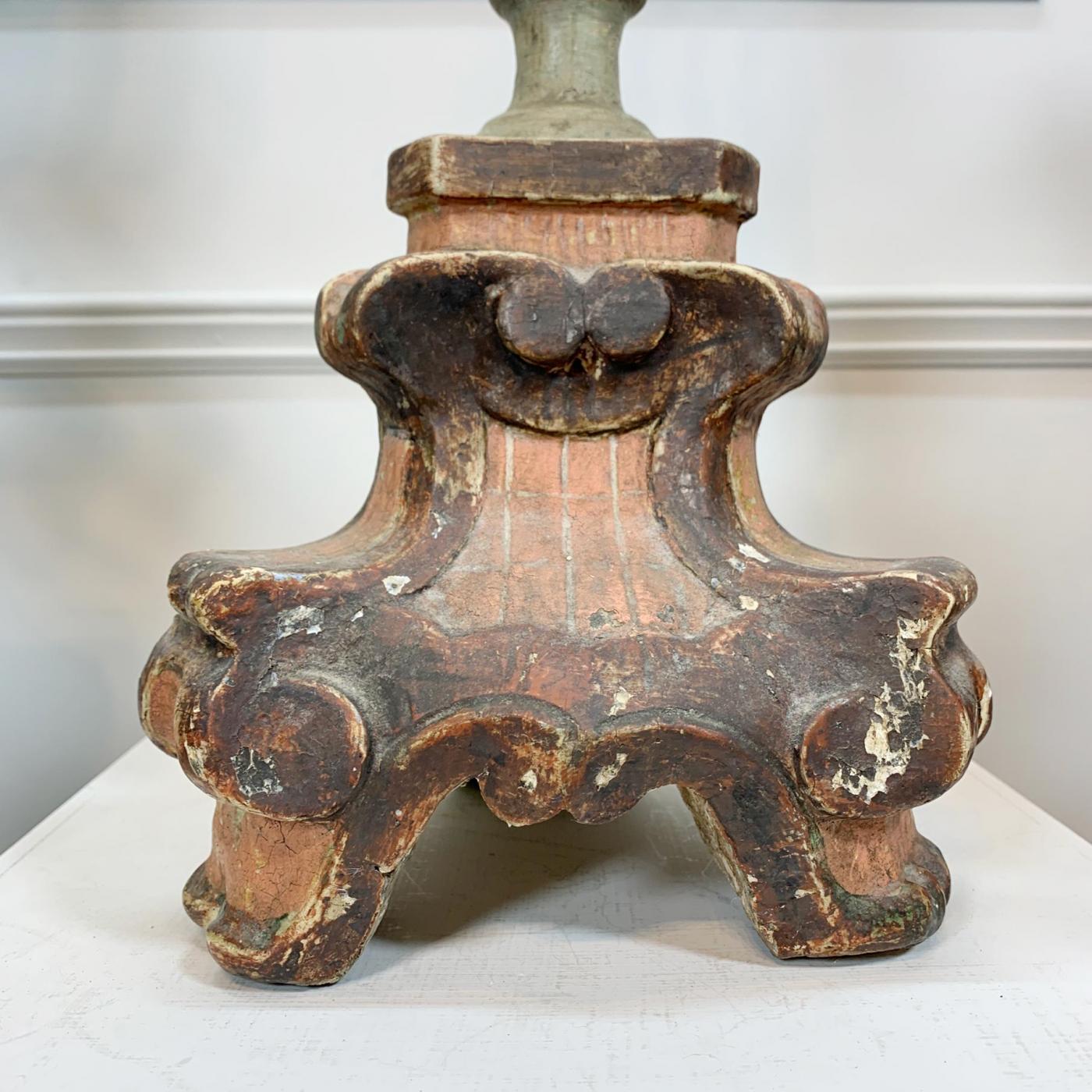 Large 18th Century Italian Baroque Candlestick