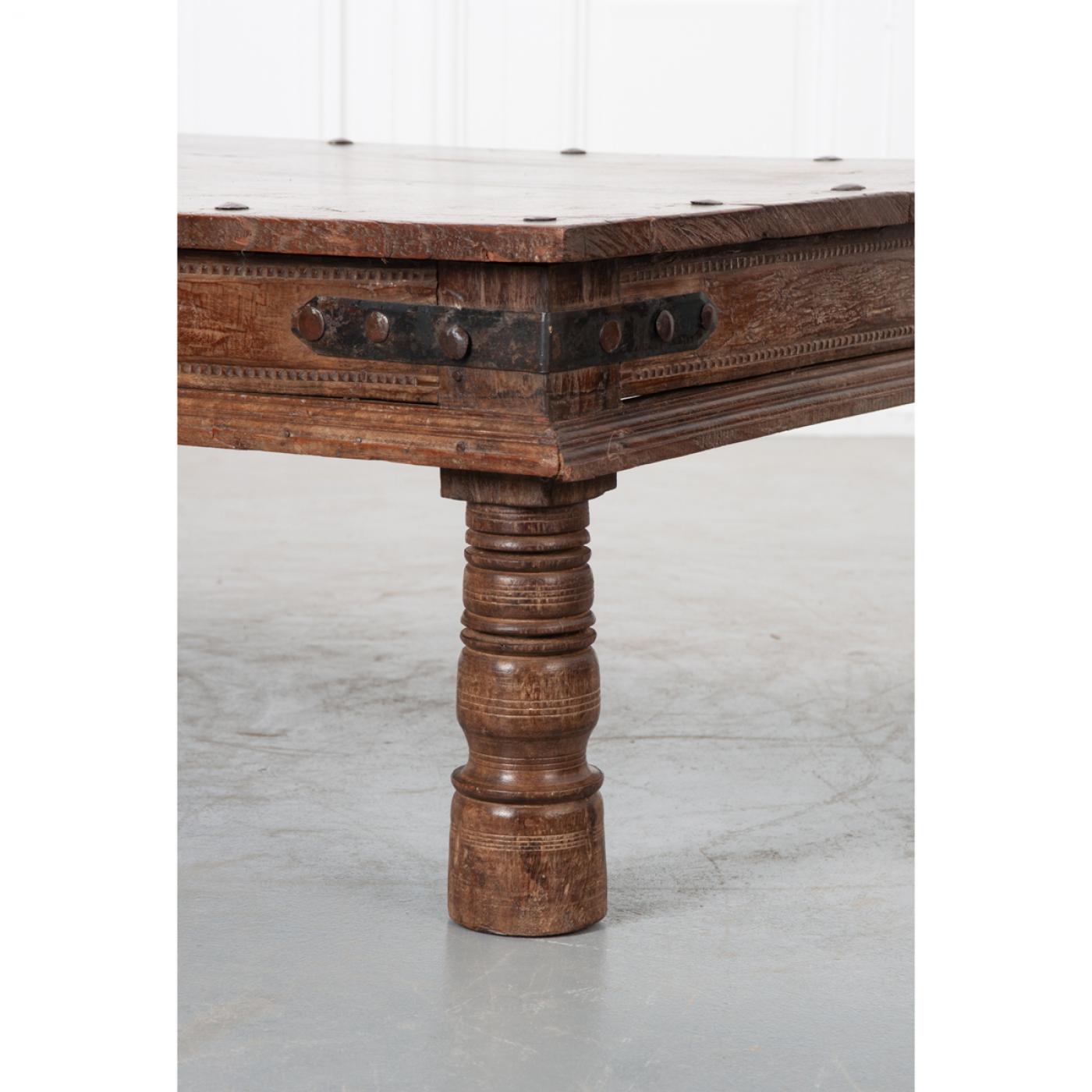 Large 19th Century Indian Teak Low Table