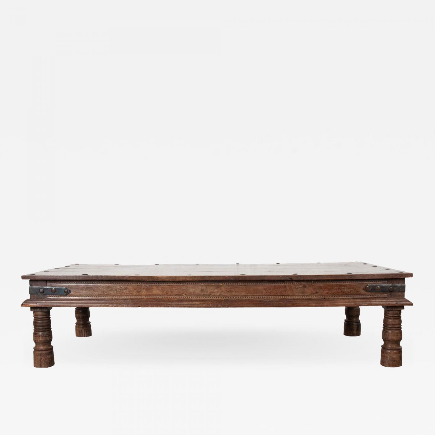 Large 19th Century Indian Teak Low Table