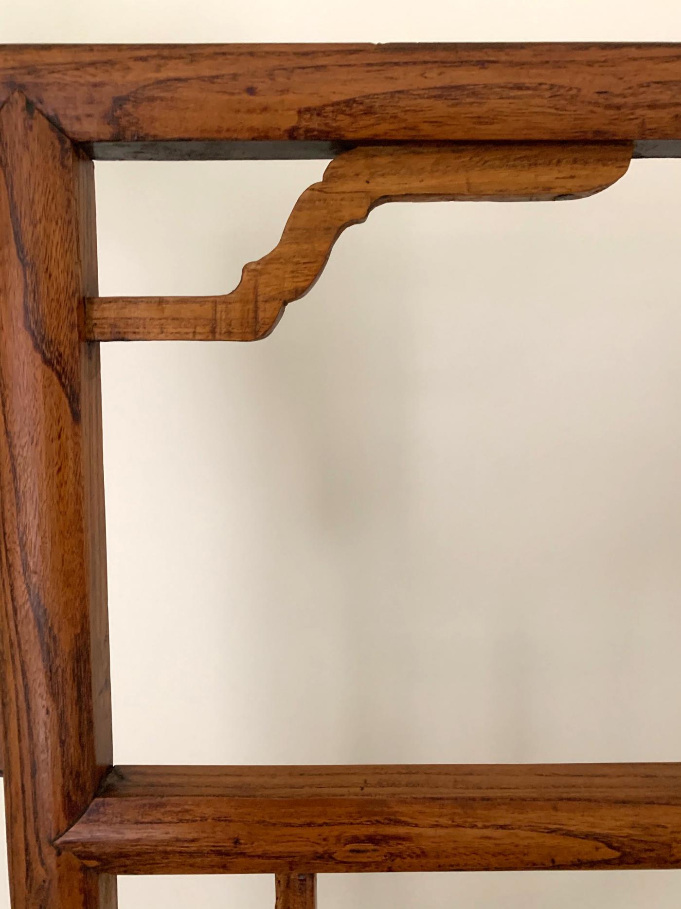 Large Chinese Carved Wood Robe Rack