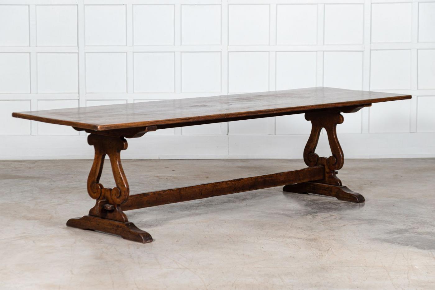 Large English 19thC Oak Refectory Table