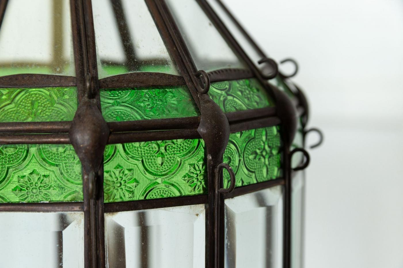 Large English Copper Glazed Lantern Shade