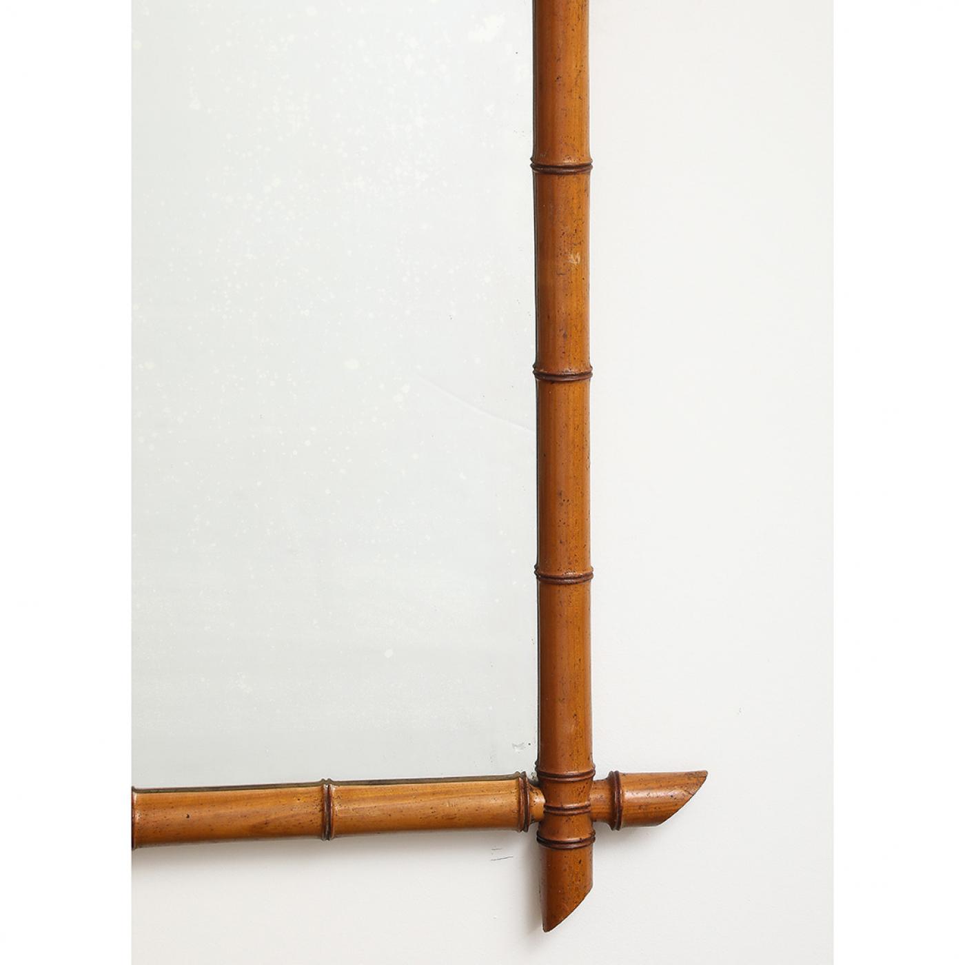 Large Faux Bamboo Mirror