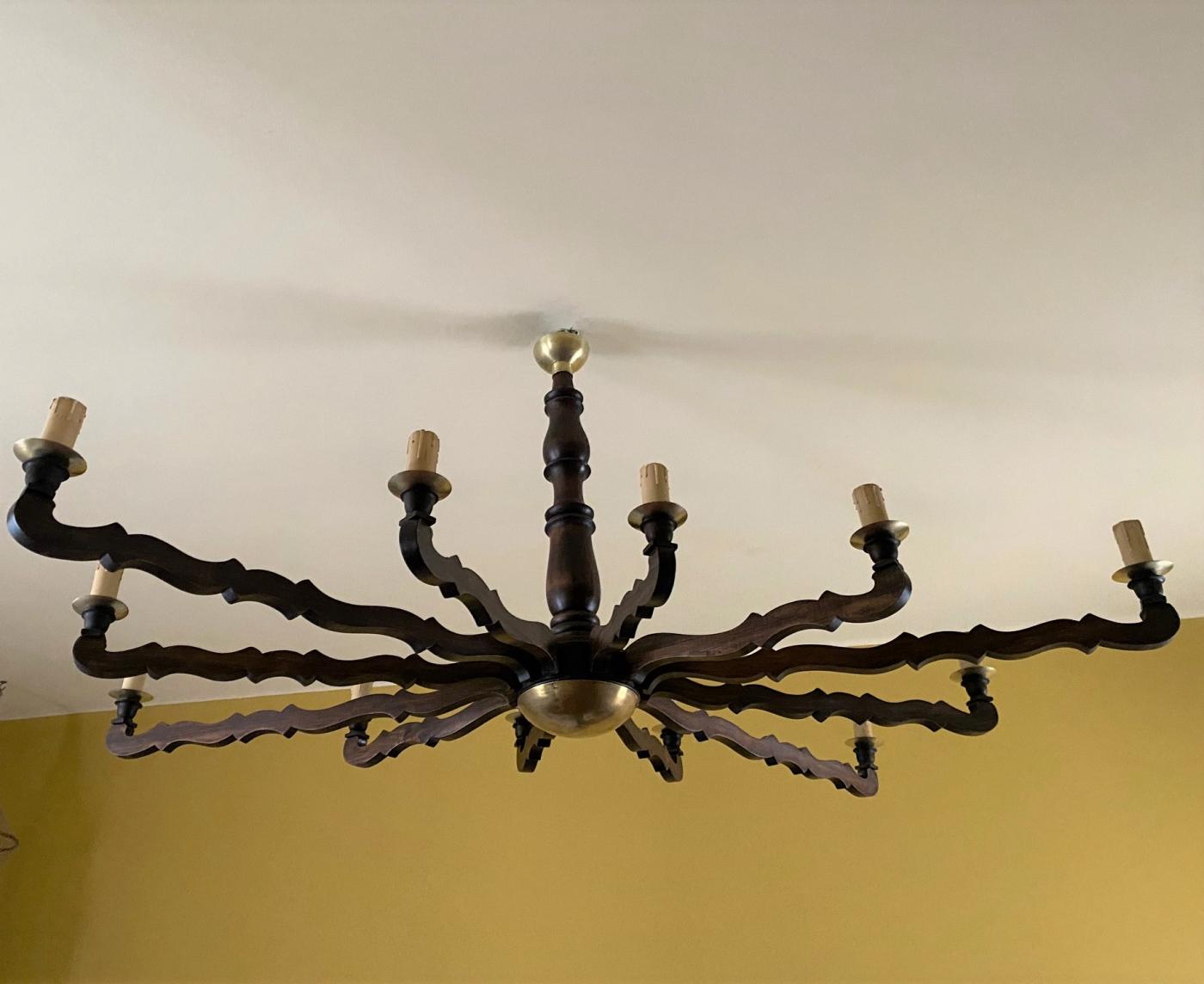 Large Oval Rustic Country Style Ceiling Light