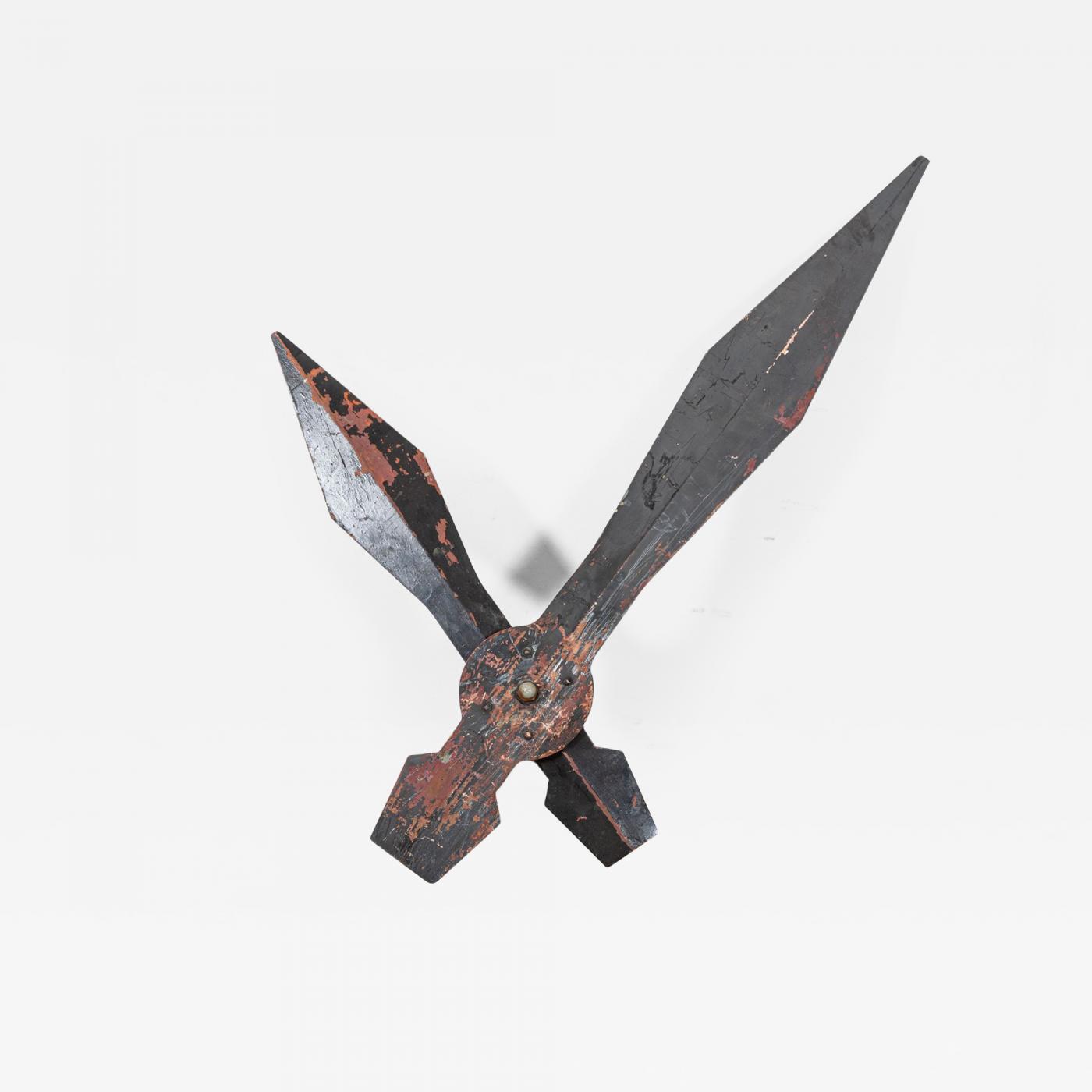 Large Pair 19thC French Copper Clock Tower Hands