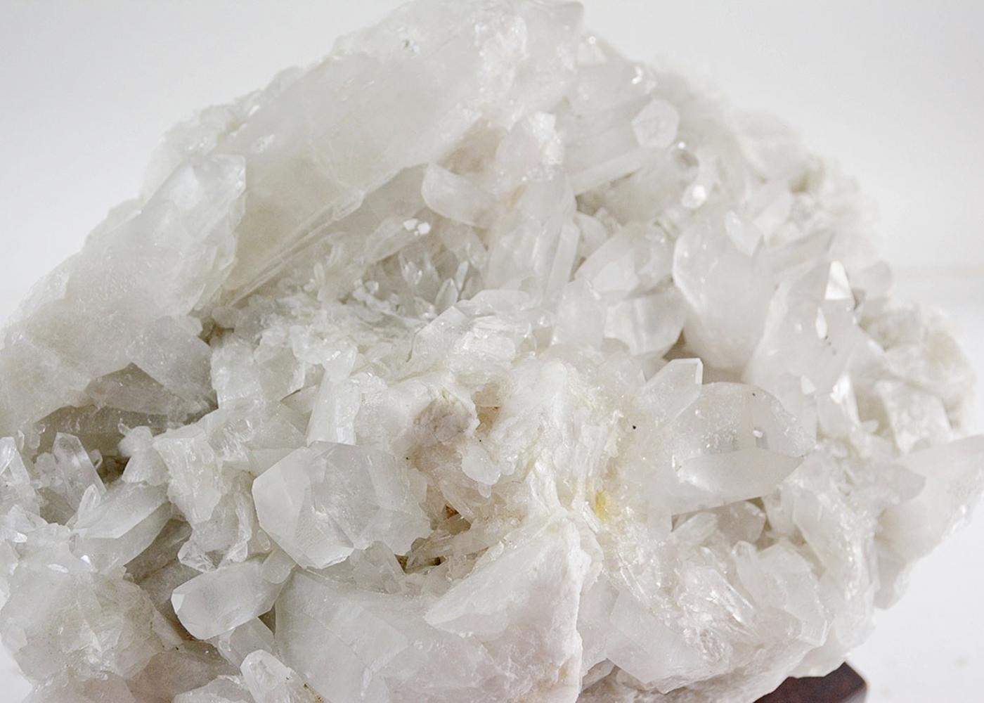 Large Quartz Crystal Mass with Display Stand