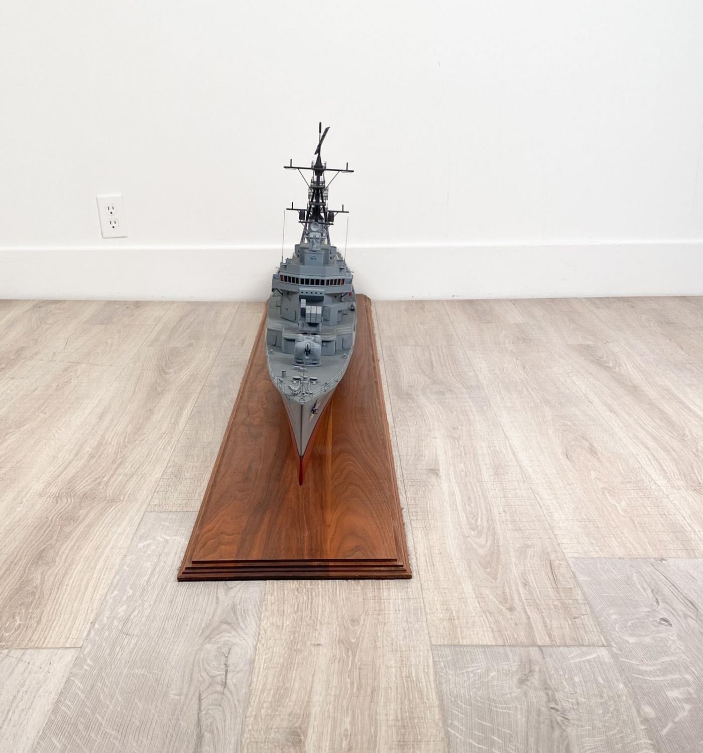 Large Vintage Battle Ship Model, circa 1950