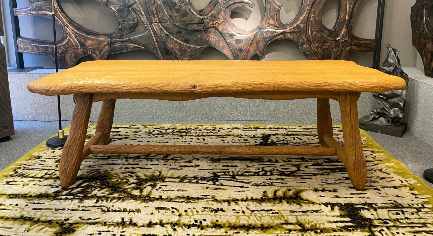 Large "brutalist" dining table, France, circa 2000