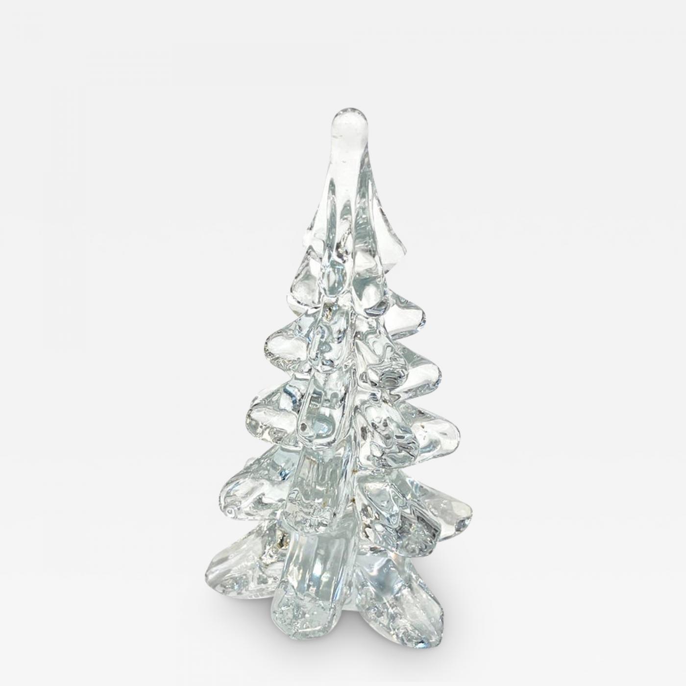 Late 1970s Sweden Vintage FM Ronneby Crystal Glass Tree Modernist Sculpture