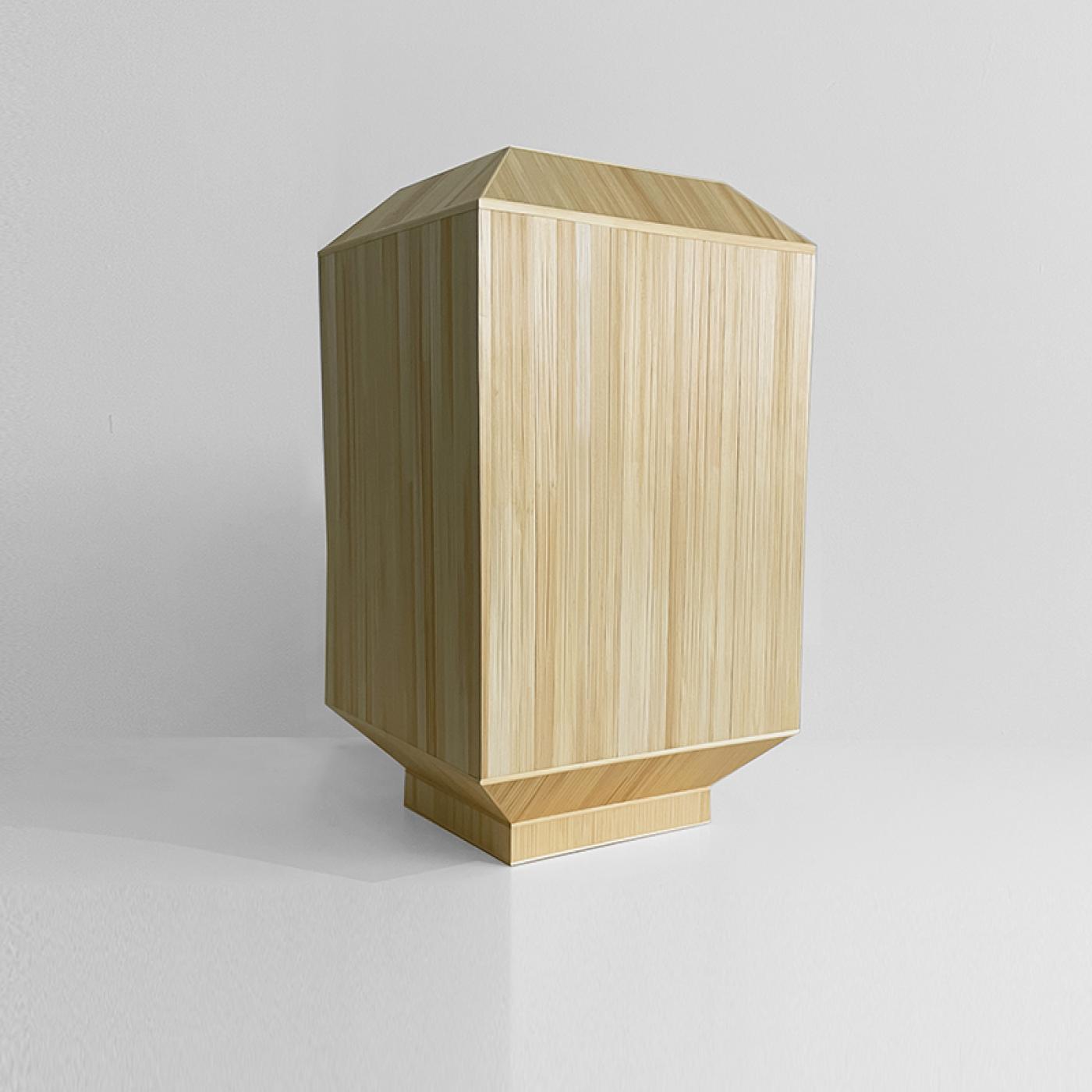 Laura Portarrieu - PALEA PL04 Straw marquetry table lamp