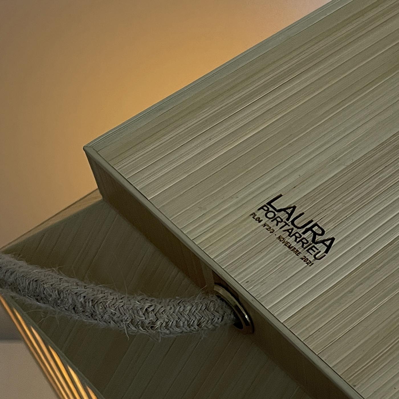 Laura Portarrieu - PALEA PL04 Straw marquetry table lamp