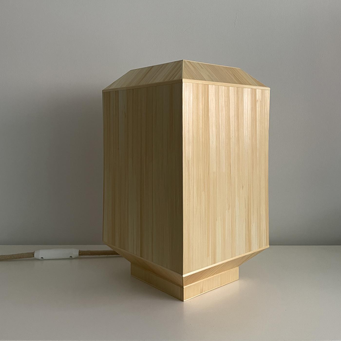 Laura Portarrieu - PALEA PL04 Straw marquetry table lamp