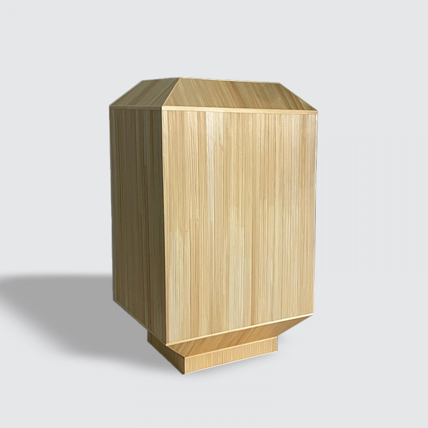 Laura Portarrieu - PALEA PL04 Straw marquetry table lamp