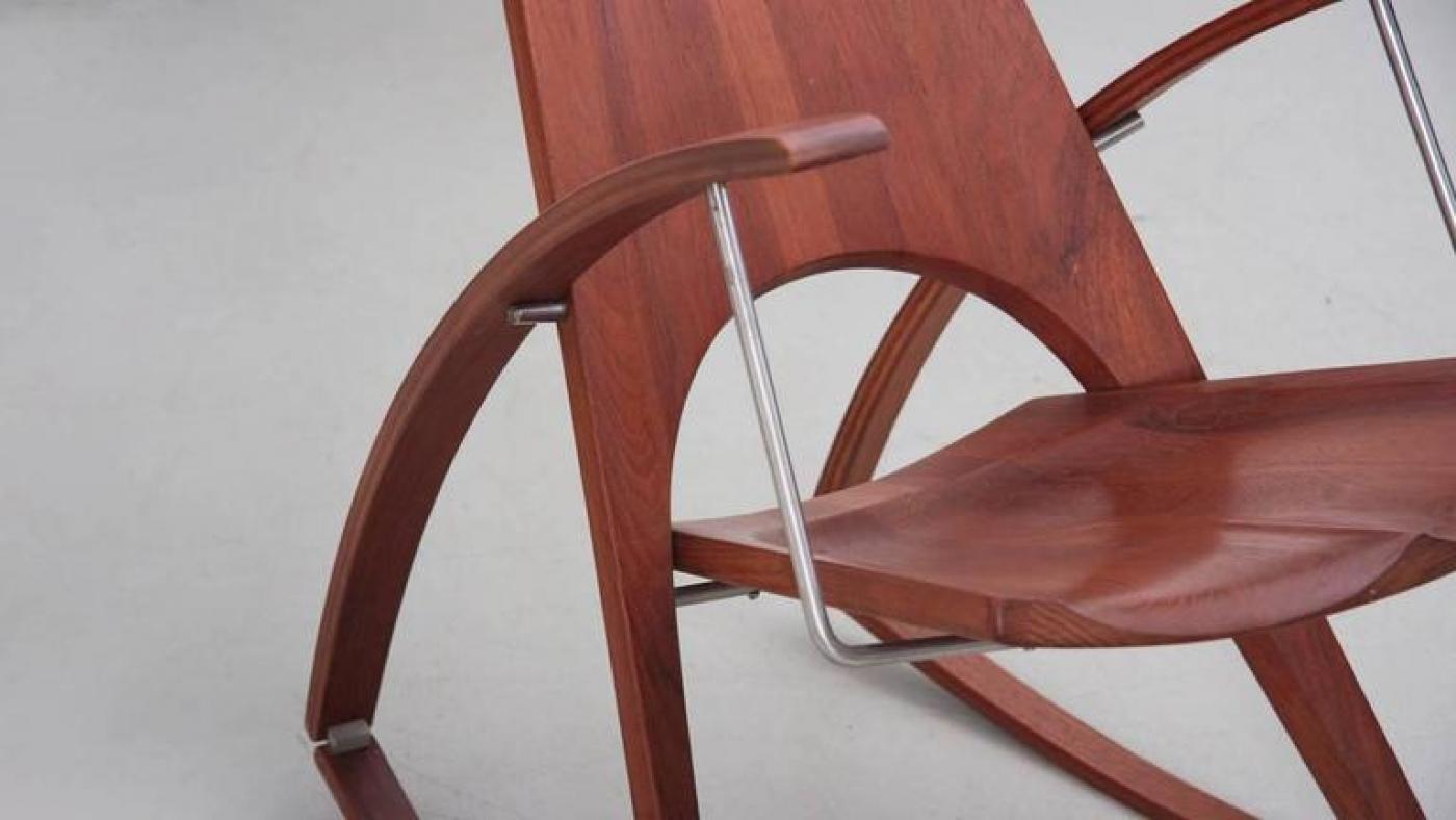Leon Meyer - Studio Rocking Chair by Leon Mayer in Solid Walnut