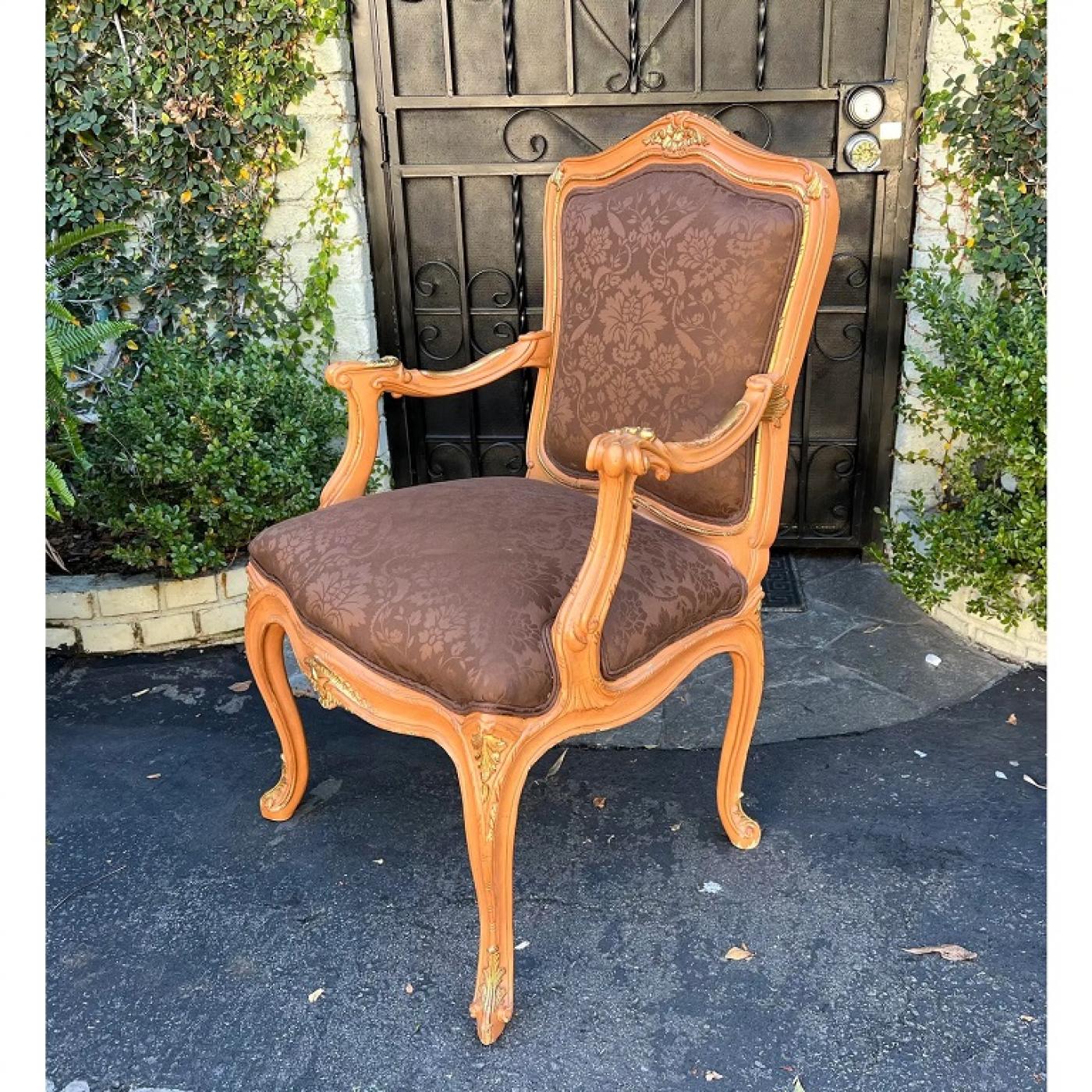 Lewis Mittman - Regency Style Lewis Mittman Fauteuil Arm Chair W ...