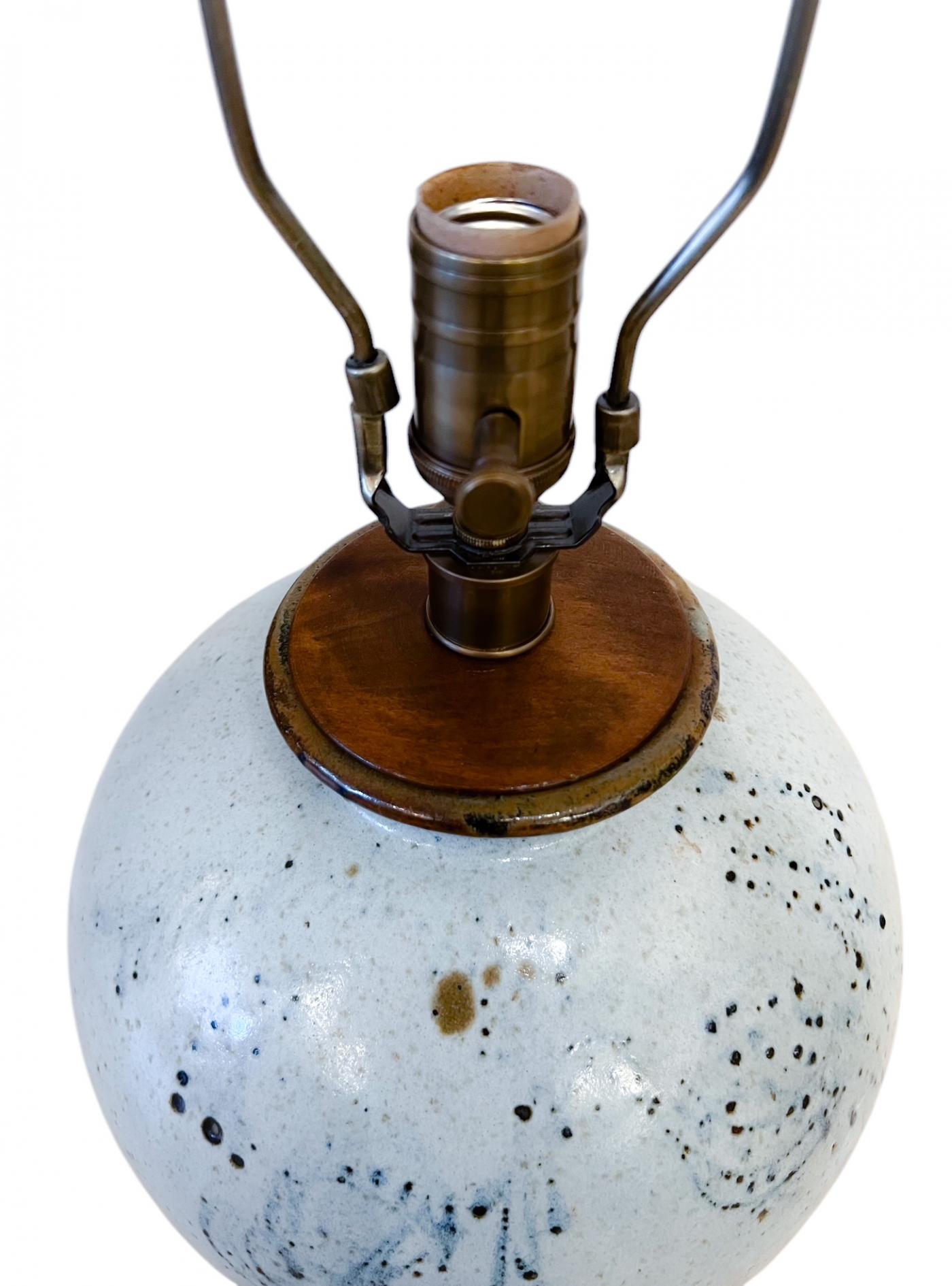 Light Blue Ceramic Drip Glaze Table Lamp