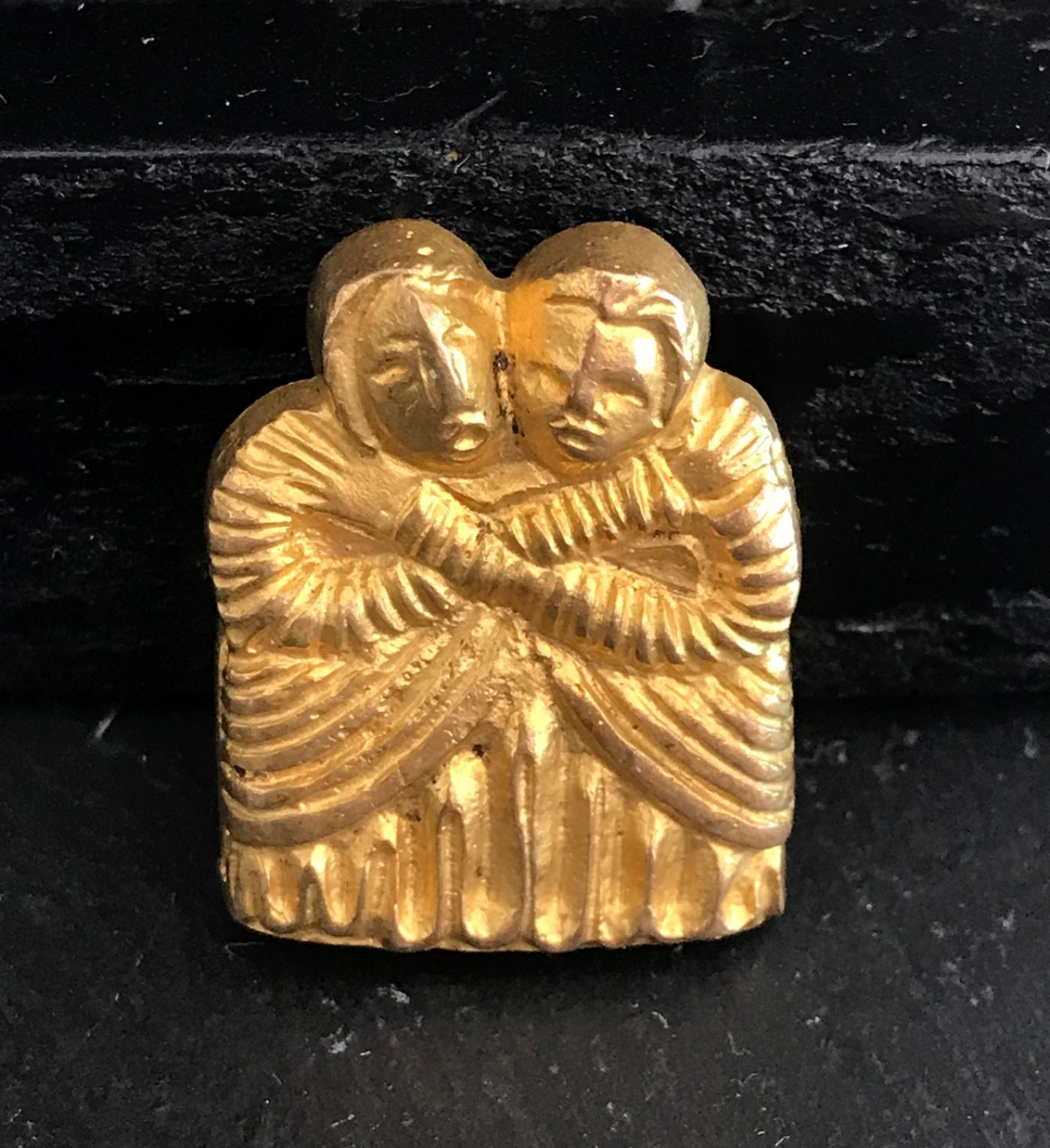 Line Vautrin - An French Vintage Bronze Brooch by Line Vautrin