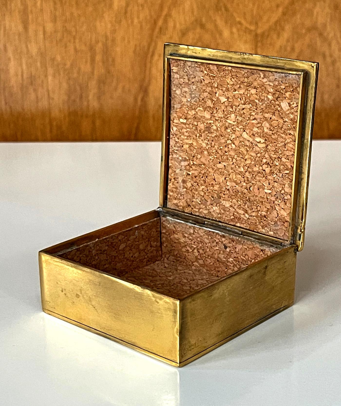 Line Vautrin - French Line Vautrin Bronze Poem Box with Sonnet by Felix ...