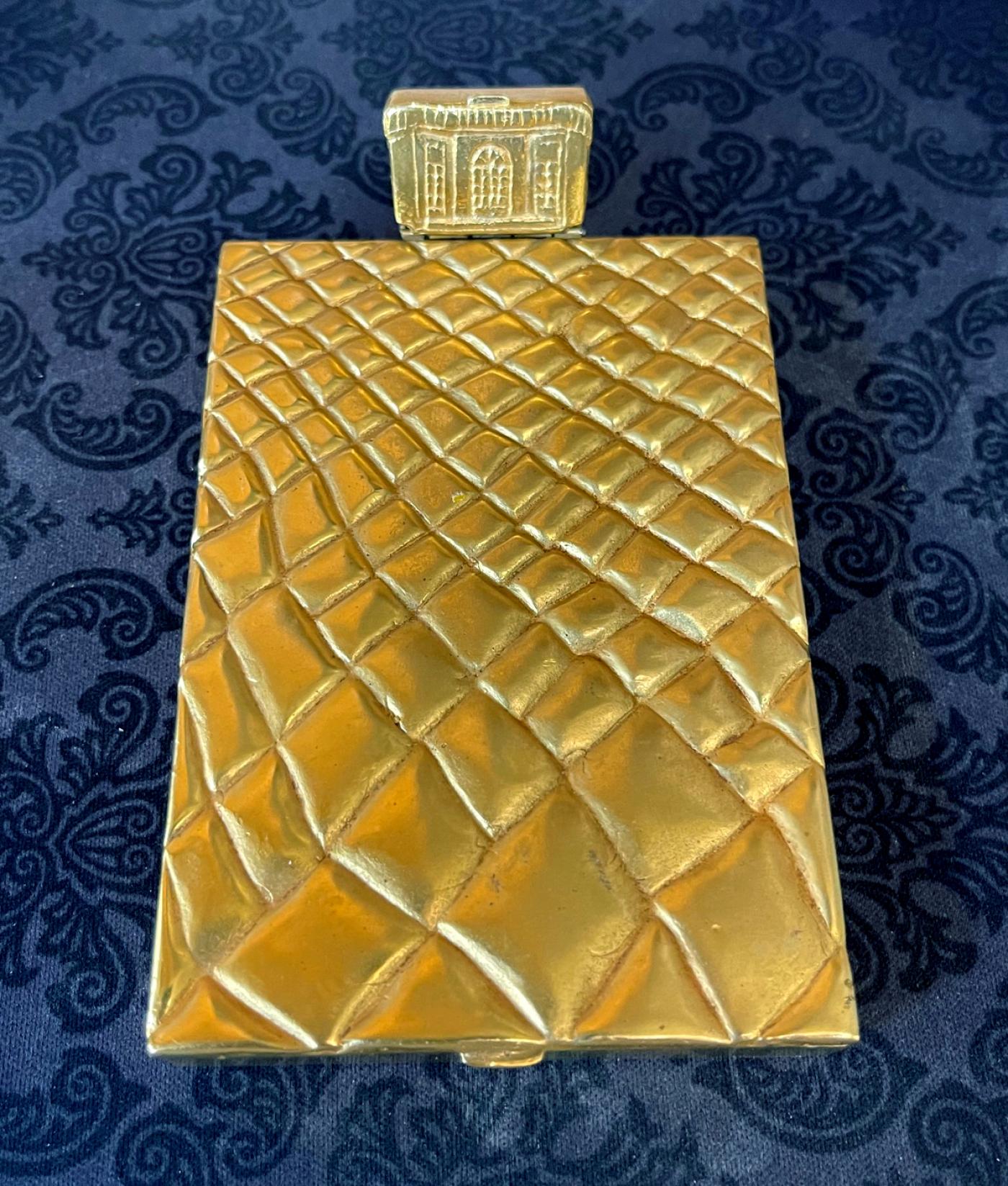 Line Vautrin - Large and Rare Gilt Bronze Box Line Vautrin