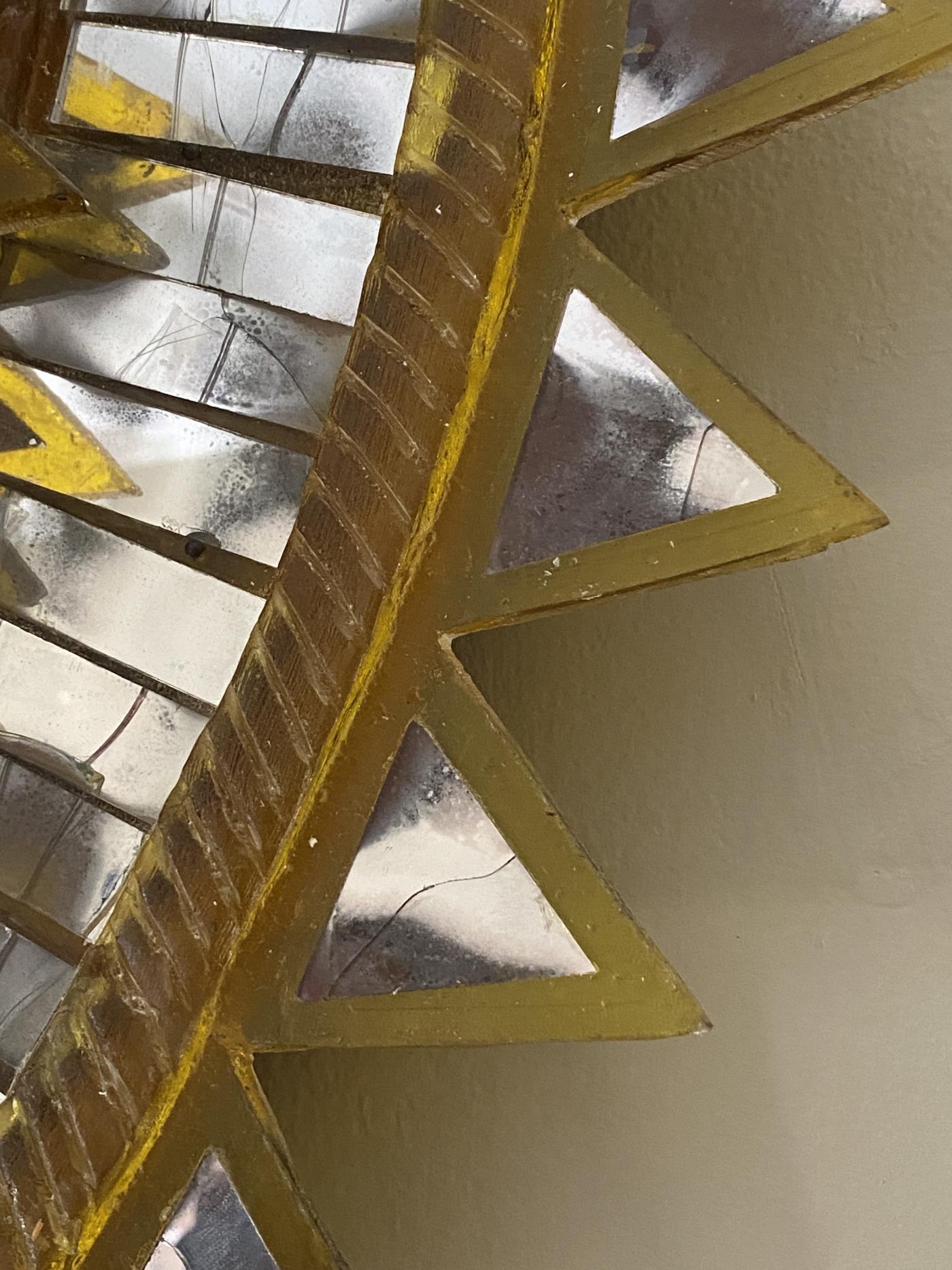 Line Vautrin - Line Vautrin, Mirror "Soleil à pointes n°4", circa 1970s