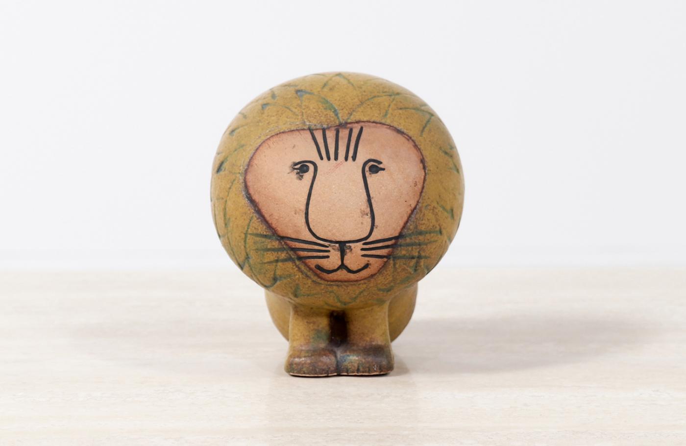 Lisa Larson - Vintage Lisa Larson "African Series" Ceramic Lion Sculpture for Gustavsberg