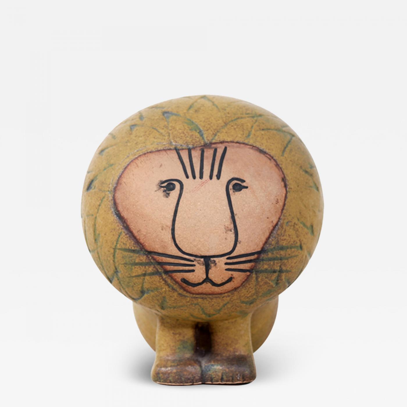 Lisa Larson - Vintage Lisa Larson "African Series" Ceramic Lion Sculpture for Gustavsberg