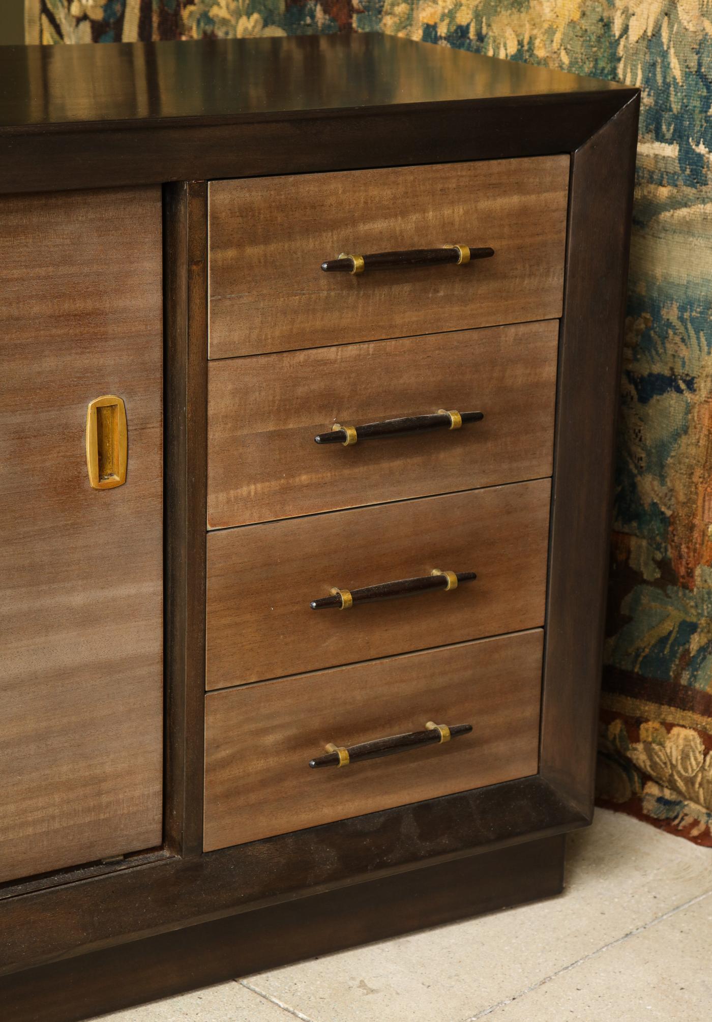 Long Dresser with Sliding Doors