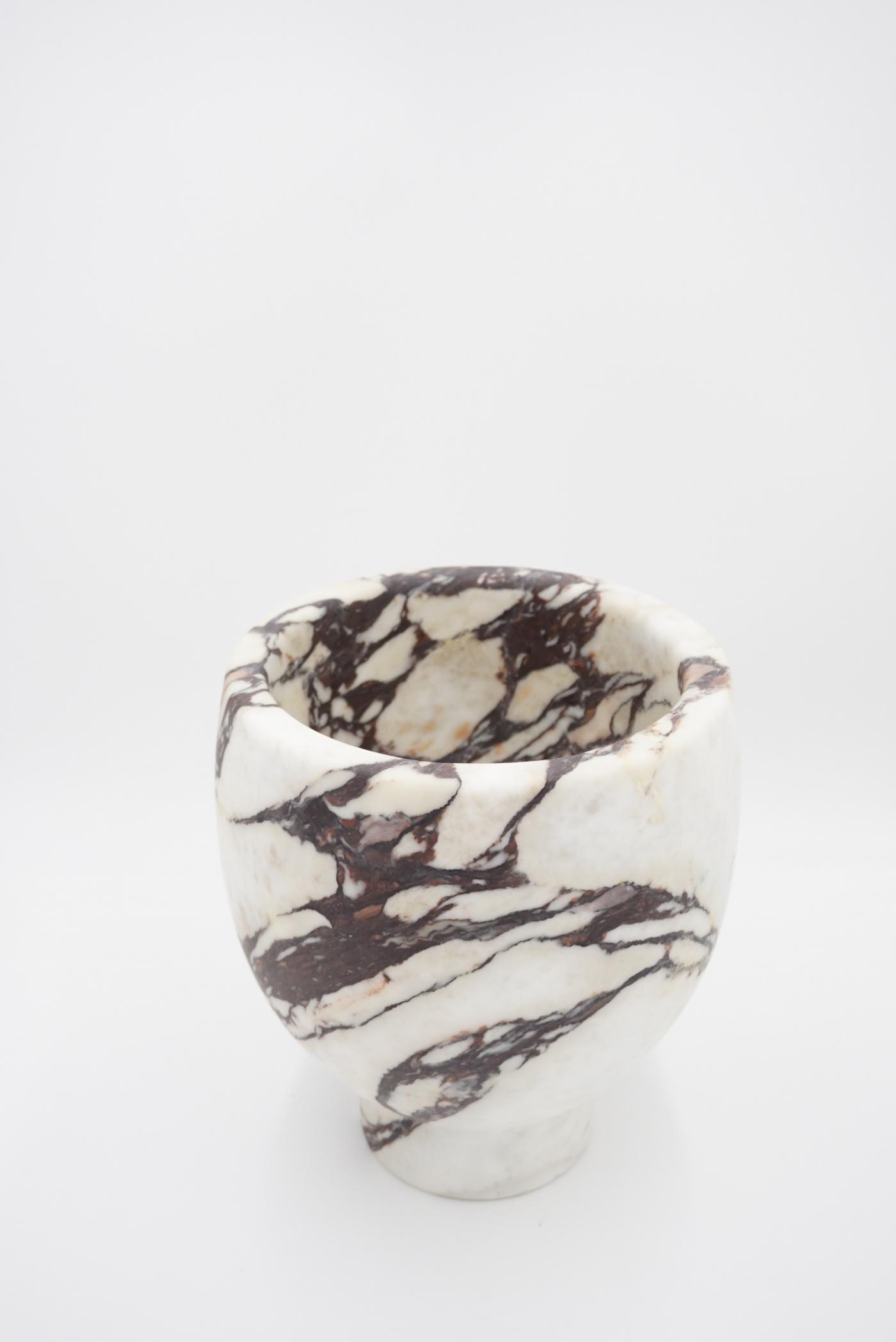 Lorenzo Ciompi - Sculptural Breccia Medicea Marble "Pandora" Vase by ...