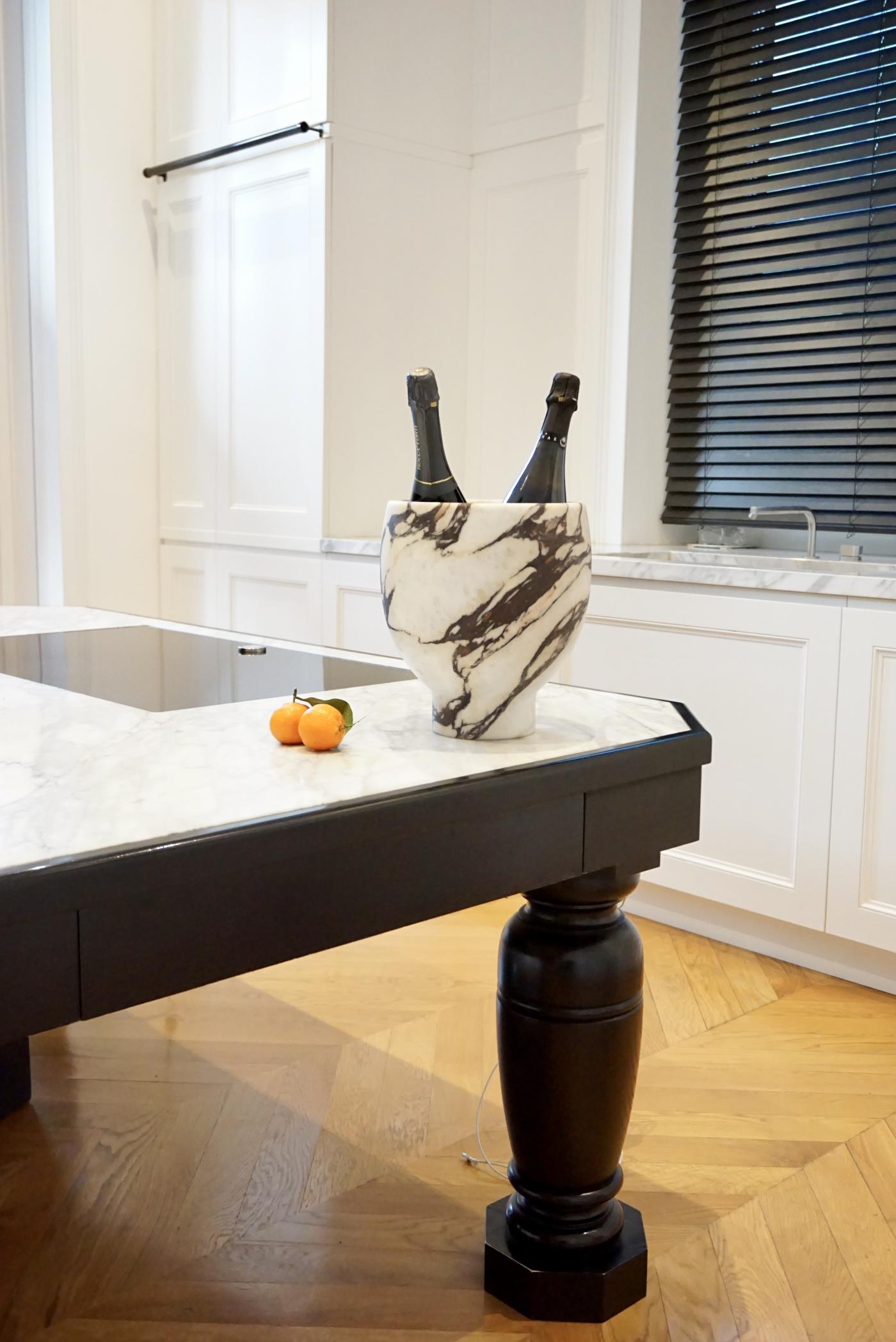 Lorenzo Ciompi - Sculptural Breccia Medicea Marble "Pandora" Vase by ...